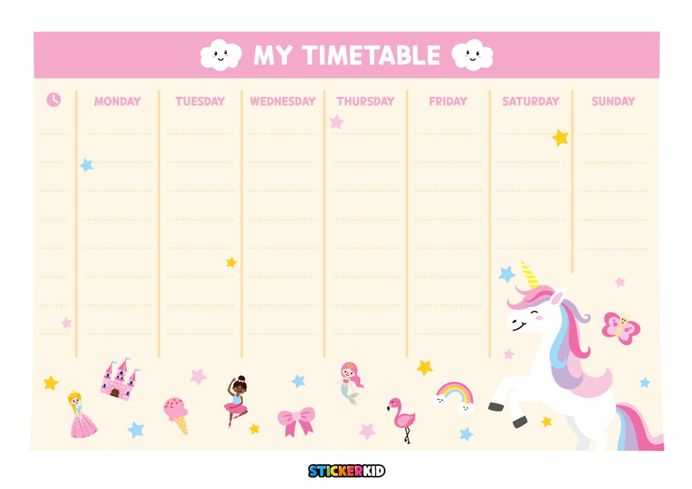 Back to School: print the timetable for children ! - Blog