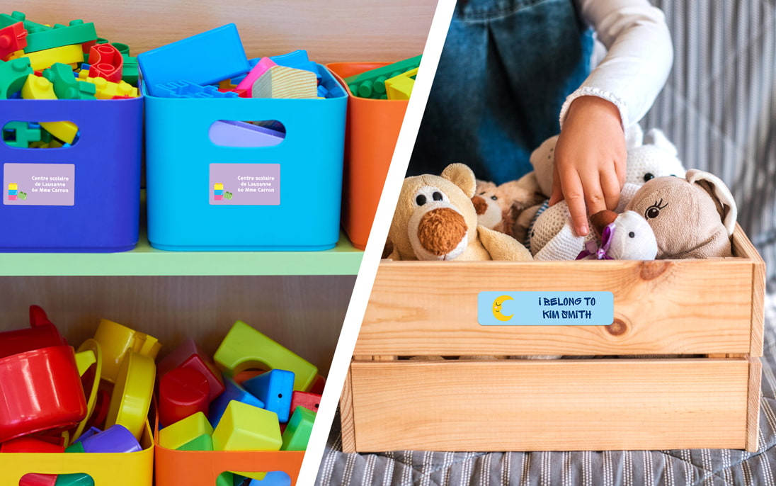 Personalised name labels for objects | Stickerkid.ch
