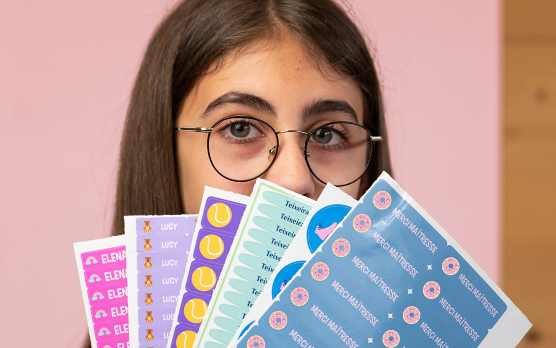 50 stick-on wrap-around name labels for clothes | stickerkid.hk
